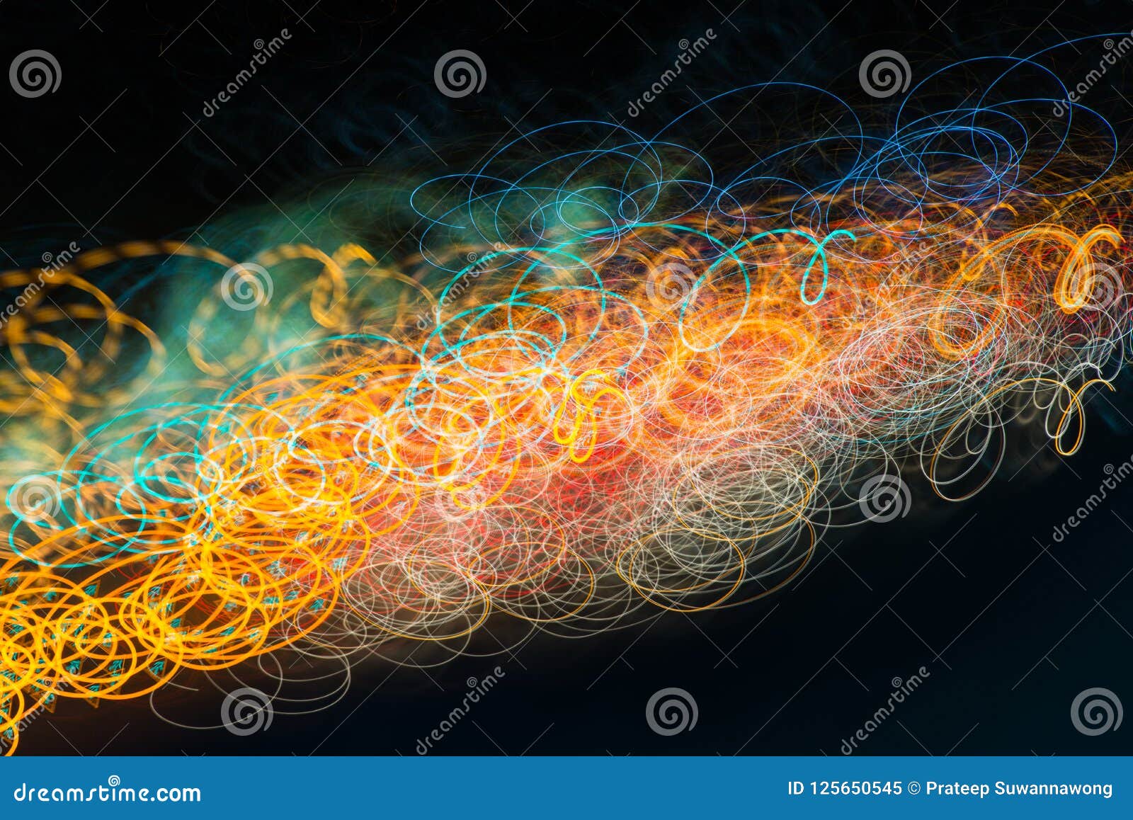 Abstract Light Painting with the Camera Movement Stock Image - Image of ...