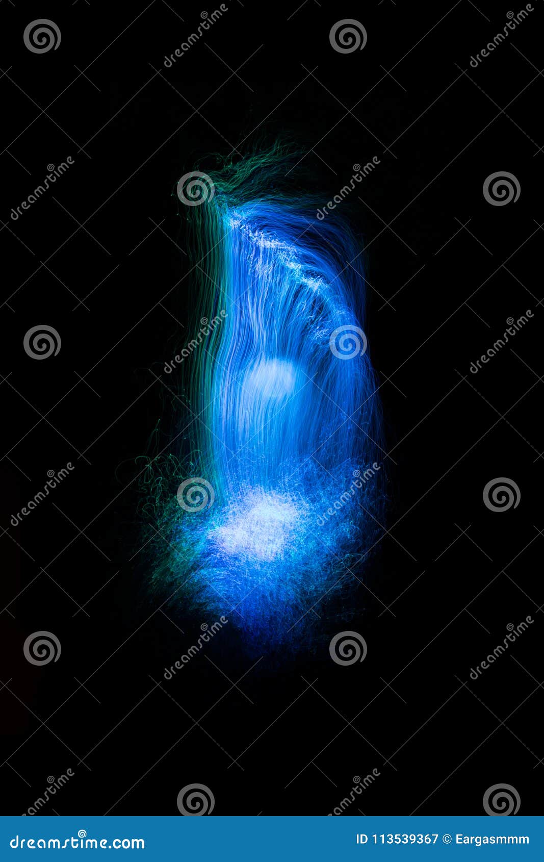 Abstract Light Painting Dark Background Stock Illustration ...