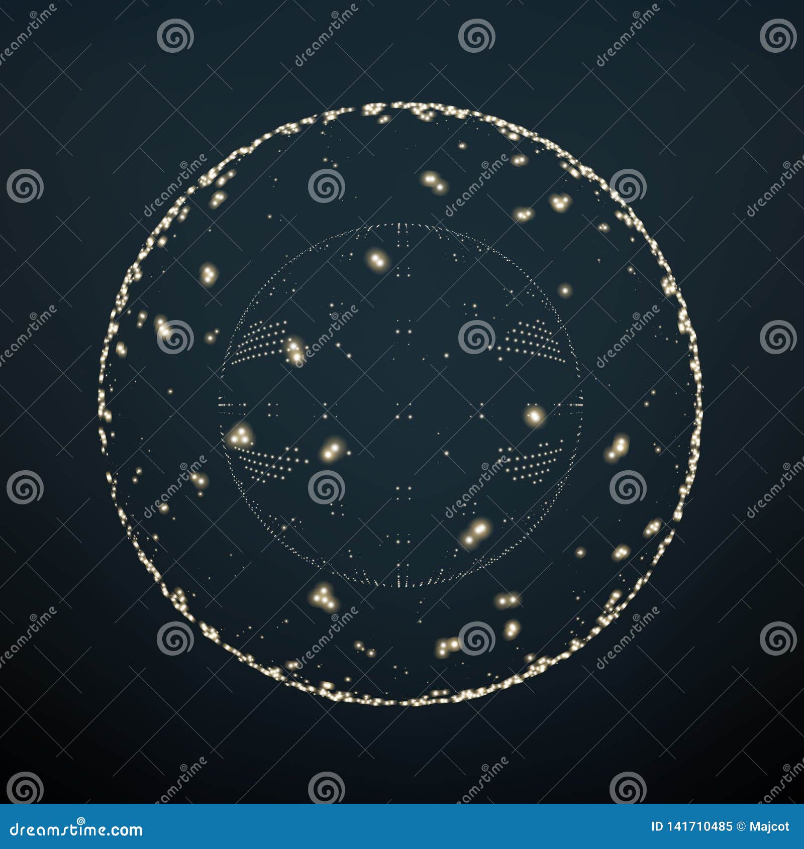 Abstract light particles stock vector. Illustration of molecule - 141710485