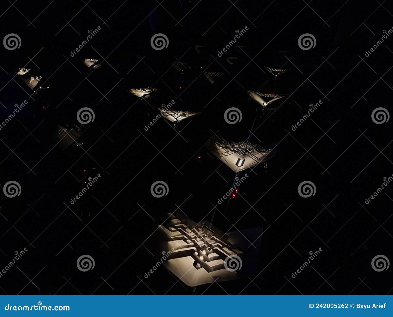 Abstract Light Pattern in a Modern Art Exhibition Editorial Photography ...