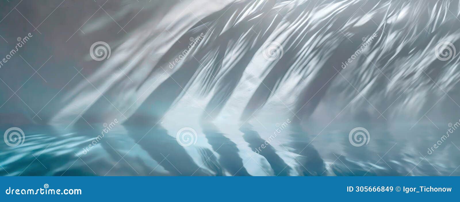 Abstract Light Patterns on a Watery Surface. Light Rays Filter through ...