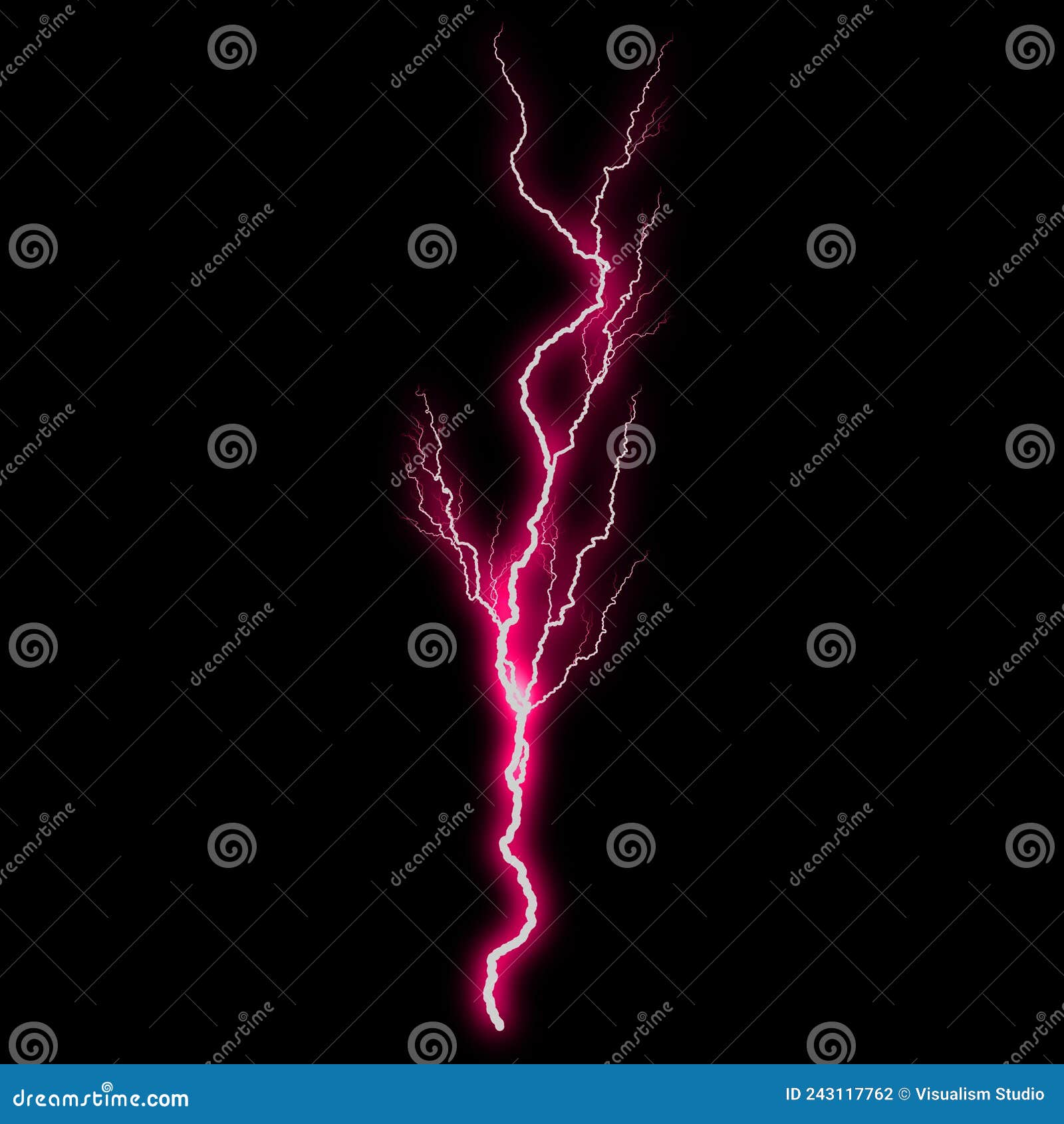 Abstract Light Pink Lighting Natural Thunder Realistic Magic Overlay ...