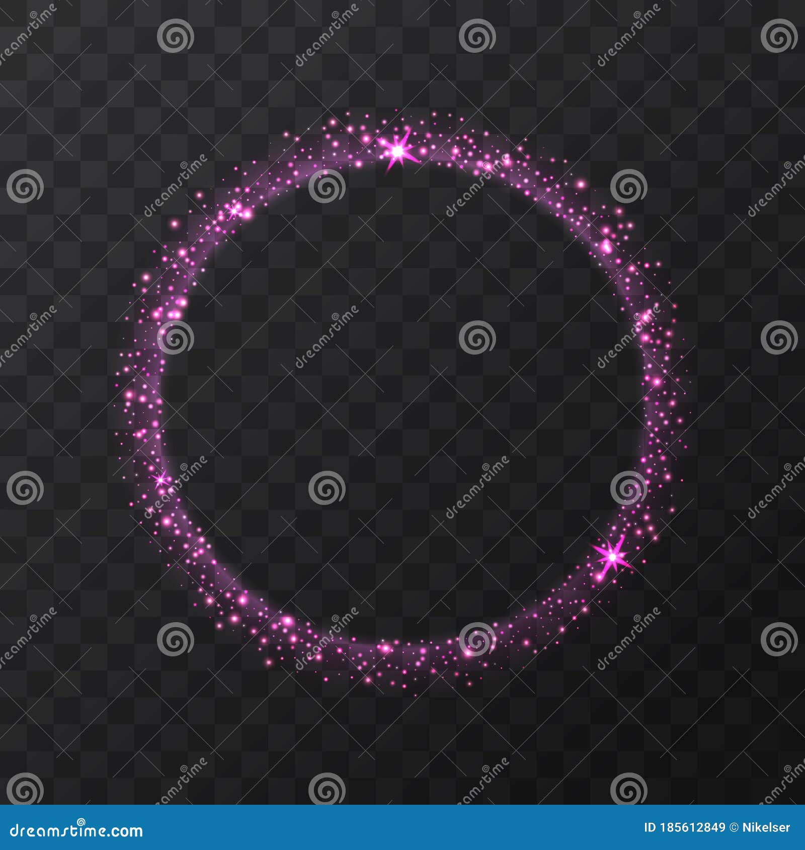 Abstract Light Purple Vector Circle on Transparent Background. Round ...