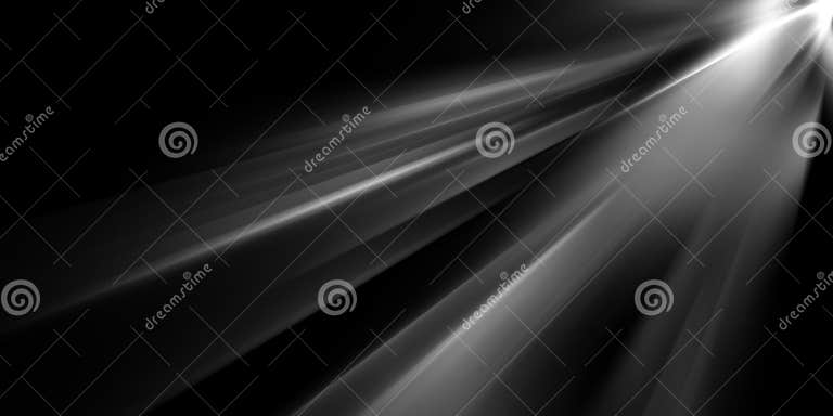 Abstract Light Rays in a Black Background, with a Diagonal White Light ...