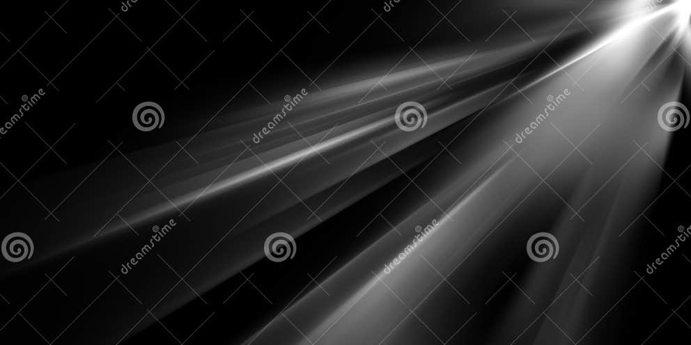 Abstract Light Rays in a Black Background, with a Diagonal White Light ...