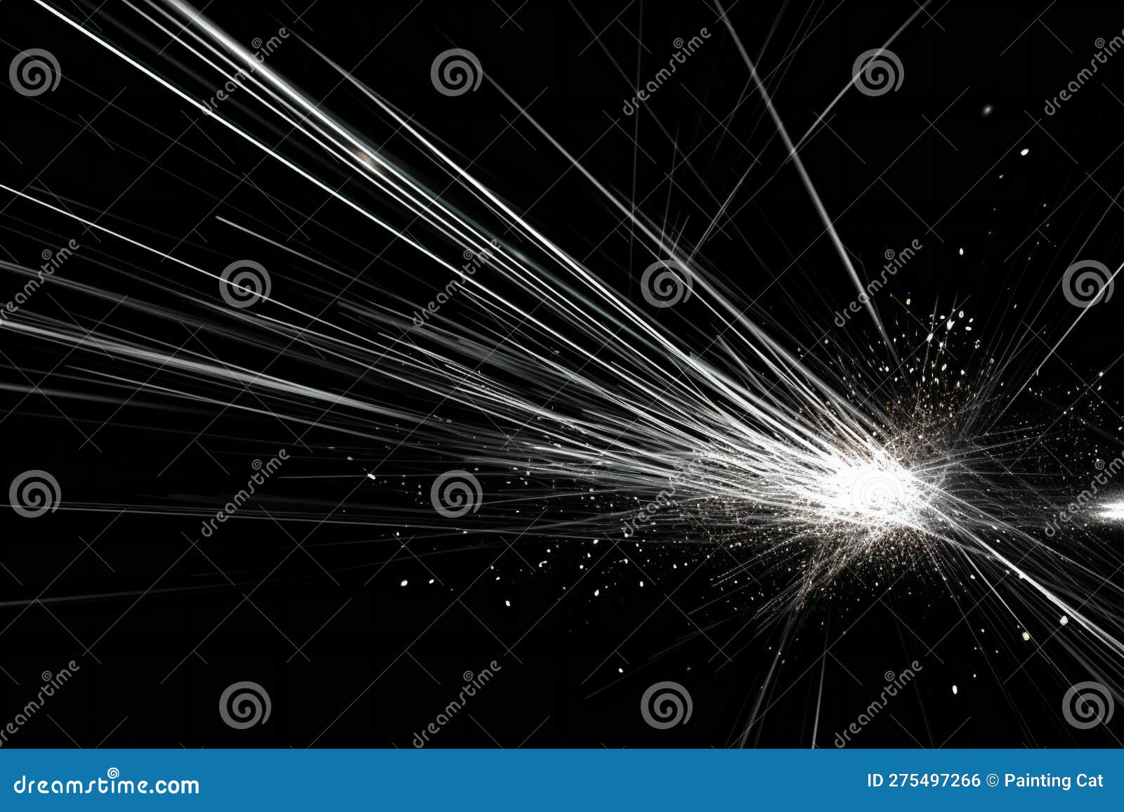 Abstract Light Rays on a Black Background, Digital Image Stock ...