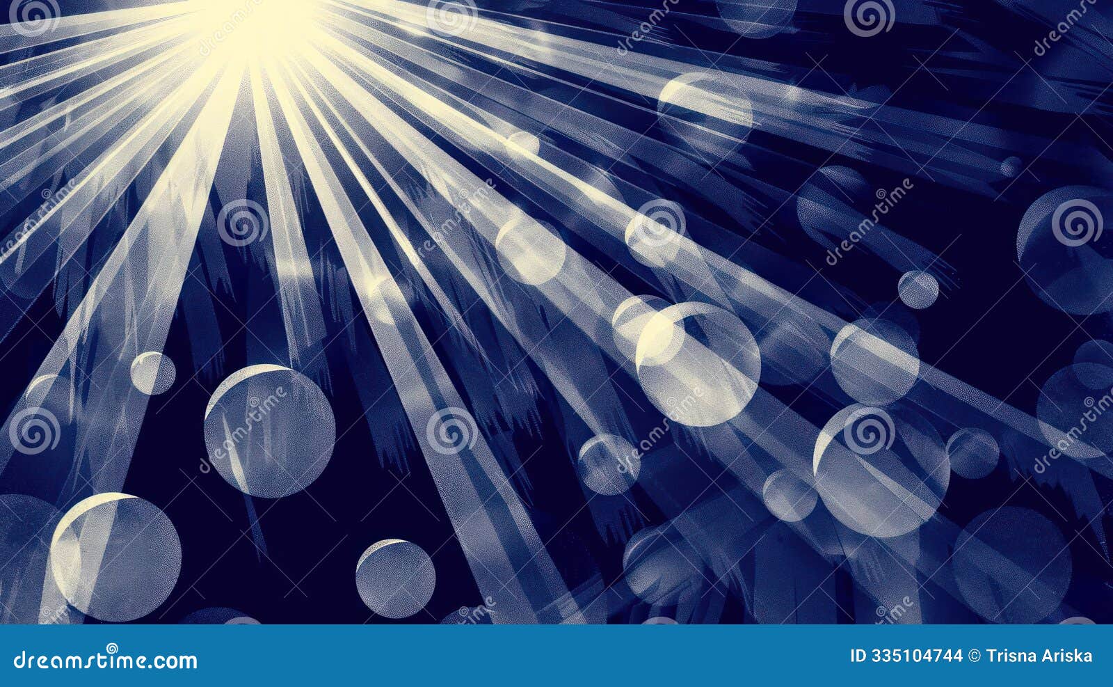 Abstract Light Rays and Bokeh Effects Create a Dynamic Visual Atmosphere Stock Illustration ...