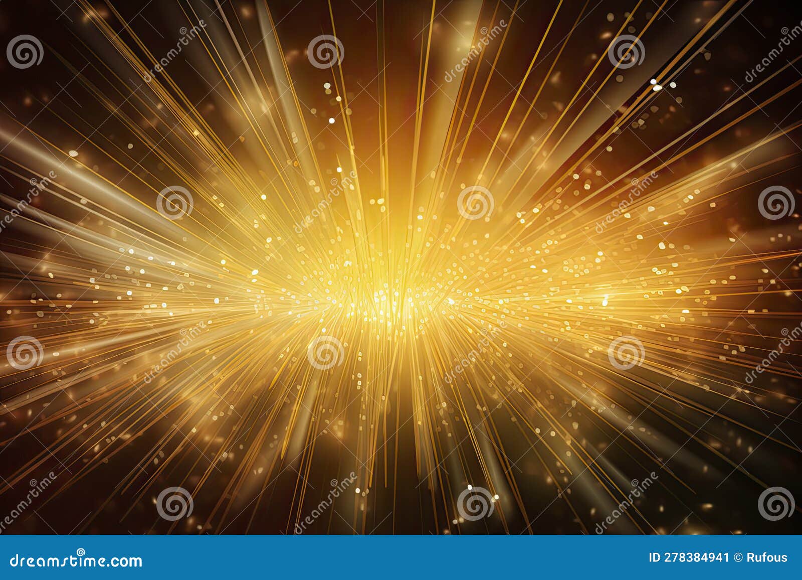 Abstract Light Rays Effect with Dots and Sparks Stock Illustration ...