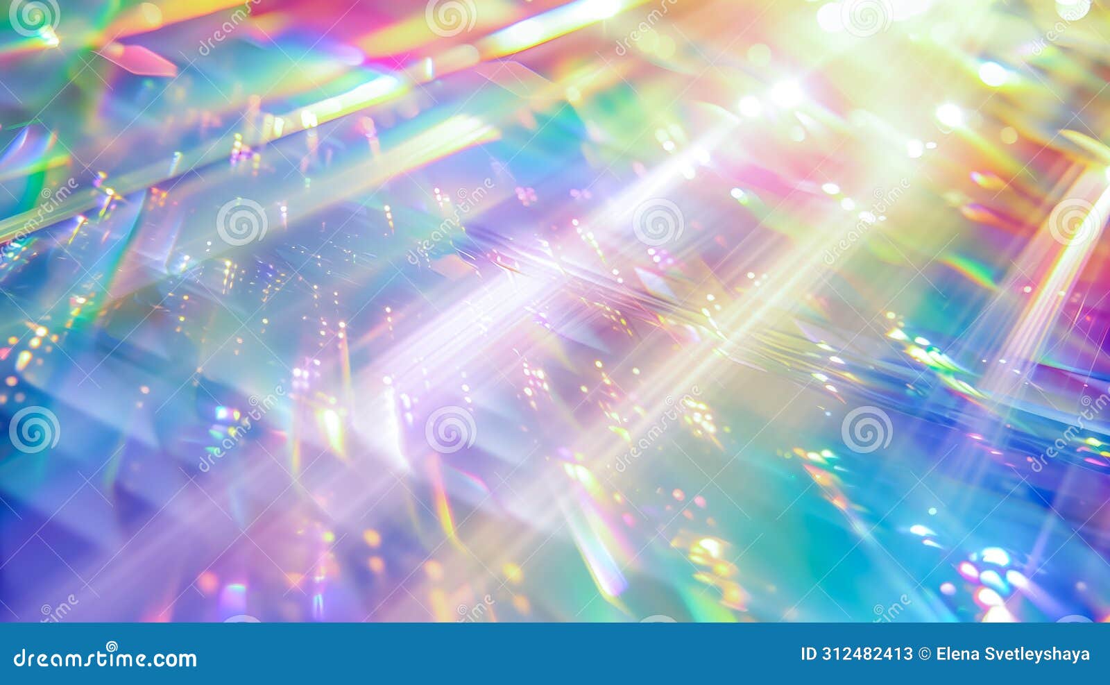 Abstract Light Rays and Rainbow Colors, Light Beams with Iridescent ...