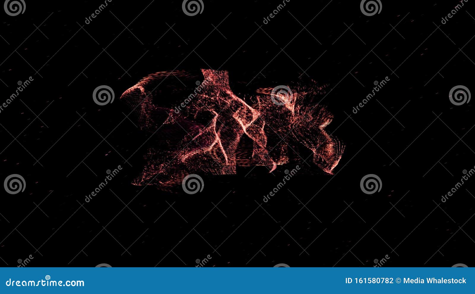 Abstract Light Red Word NO Appearing from the Cloud of Small Pixels ...