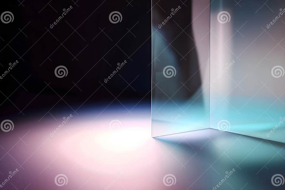 Abstract Light Reflections and Shadows on Surface with Glass Prism ...