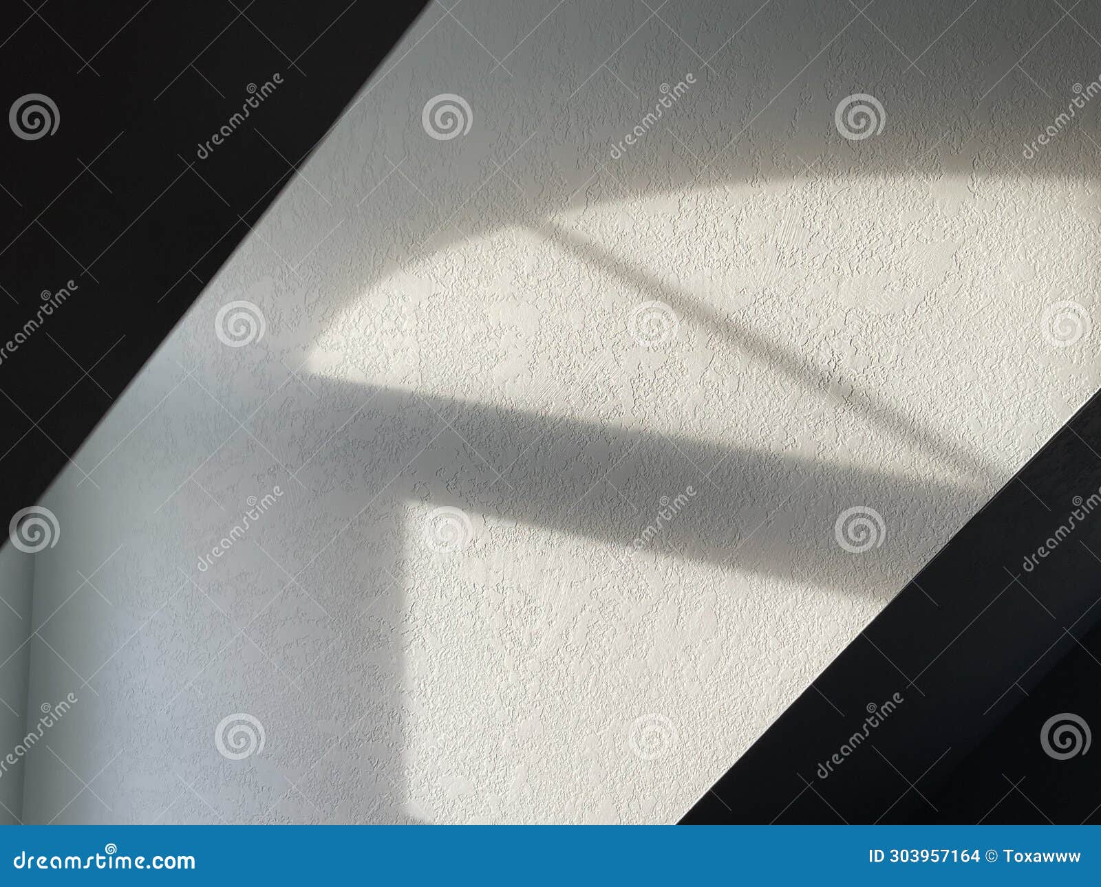 Abstract Light and Shadow Play on Textured White Wall, Minimalist ...