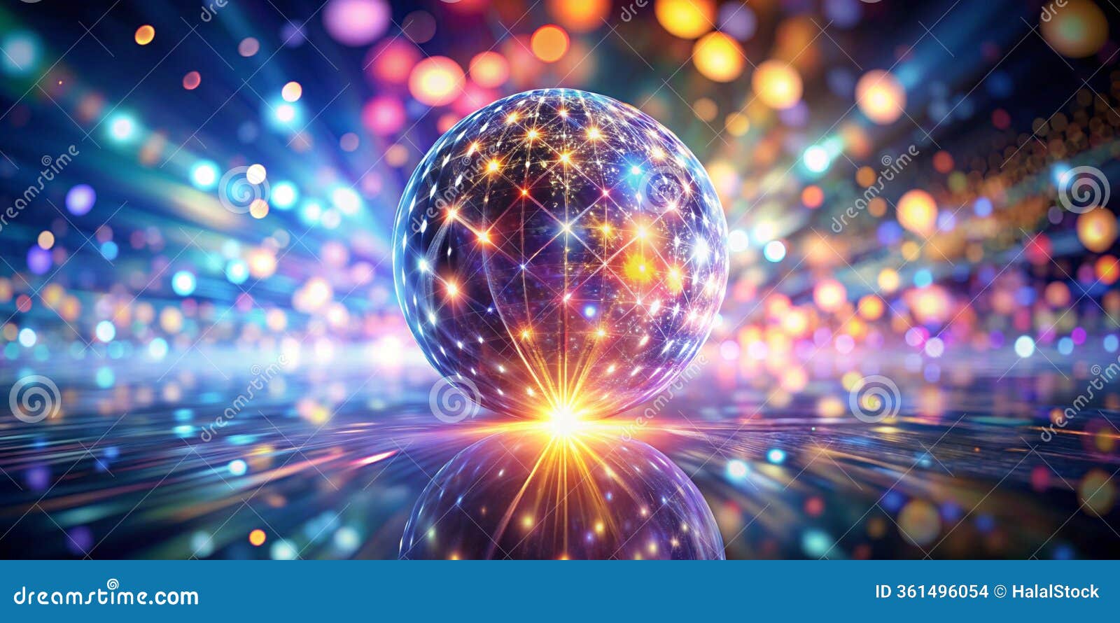 Abstract Light Sphere Effect Background Stock Illustration ...