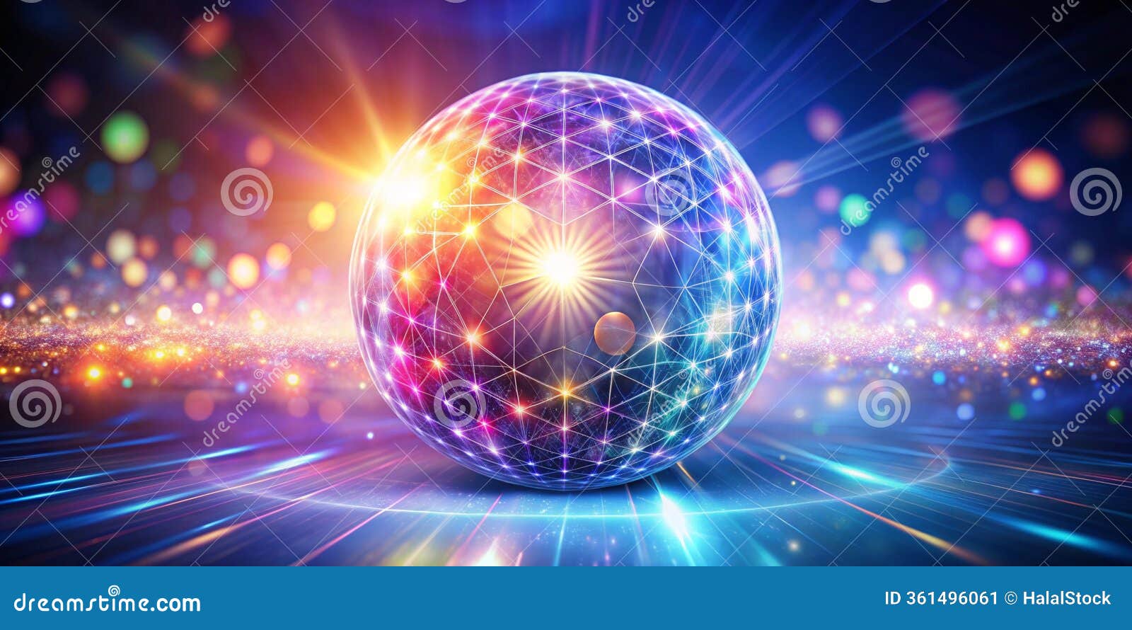 Abstract Light Sphere Effect Background Stock Illustration ...