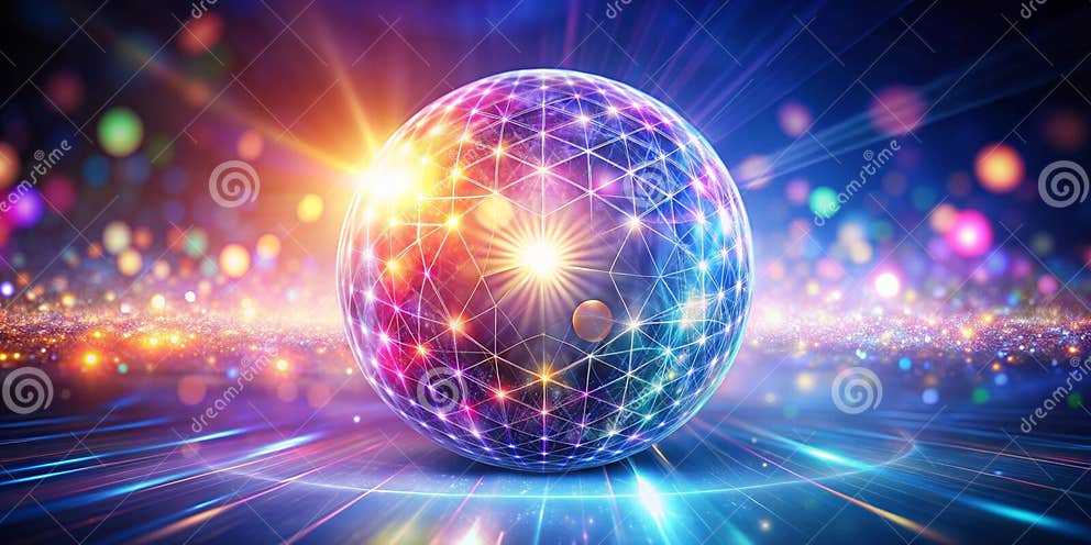 Abstract Light Sphere Effect Background Stock Illustration ...