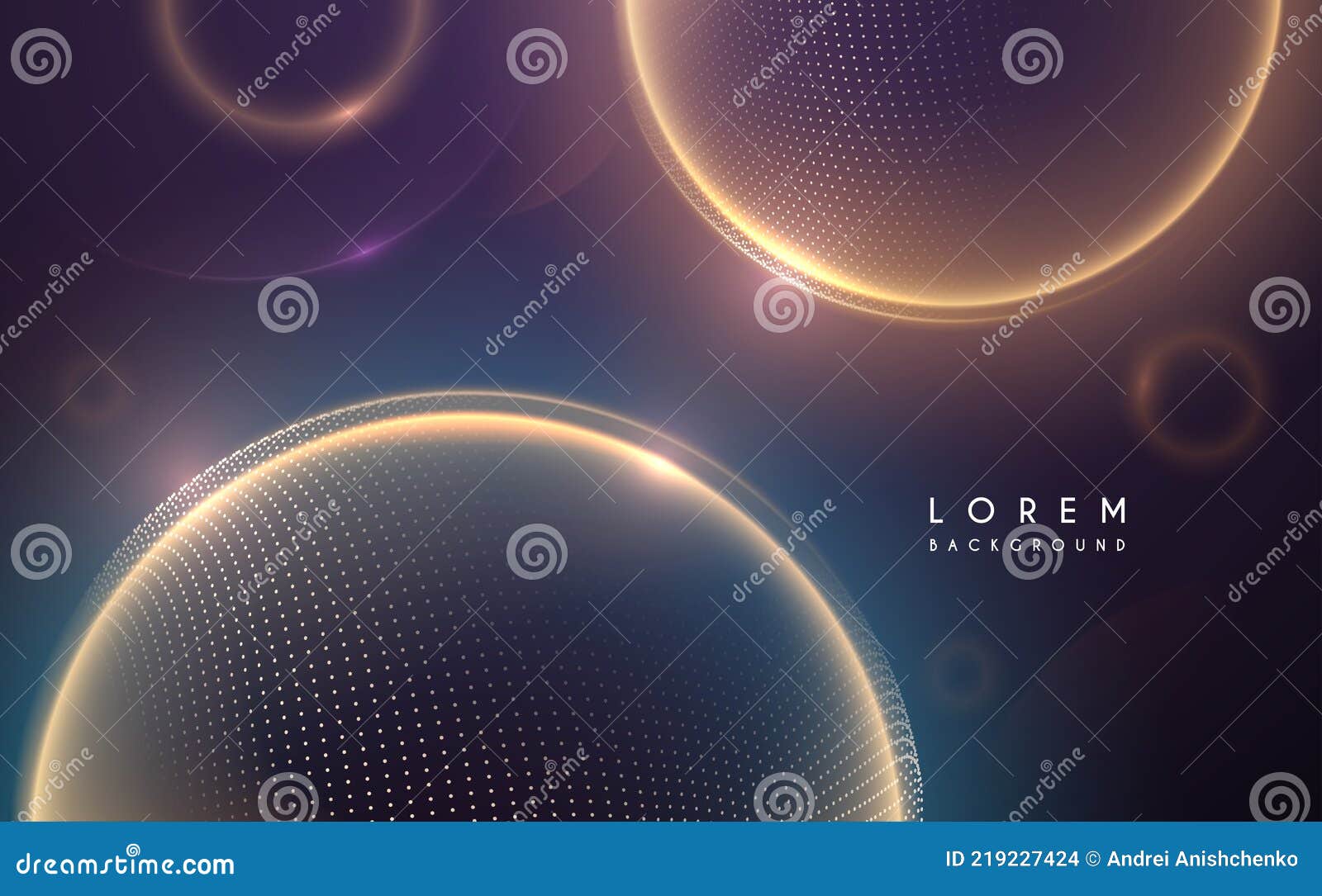 Abstract Light Spheres Background with Dots Stock Vector - Illustration ...