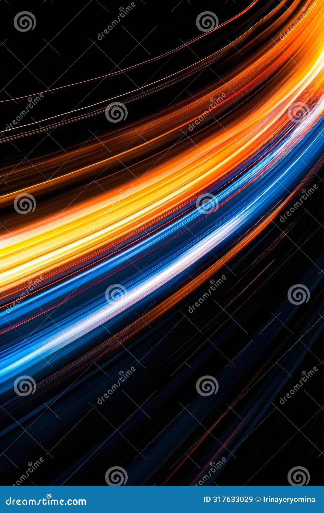 Abstract Light Streaks with Dynamic Motion Effect Stock Illustration ...