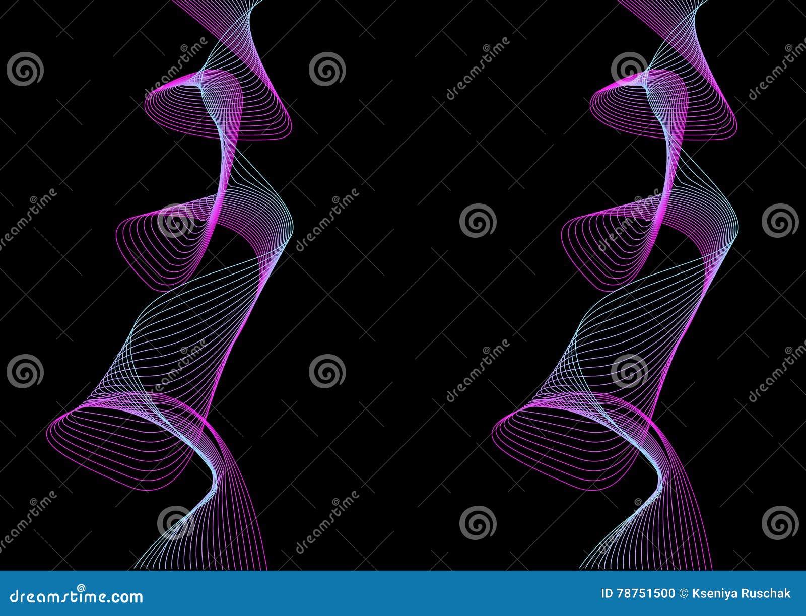 Abstract Light String Waves Stock Vector - Illustration of color, mode ...