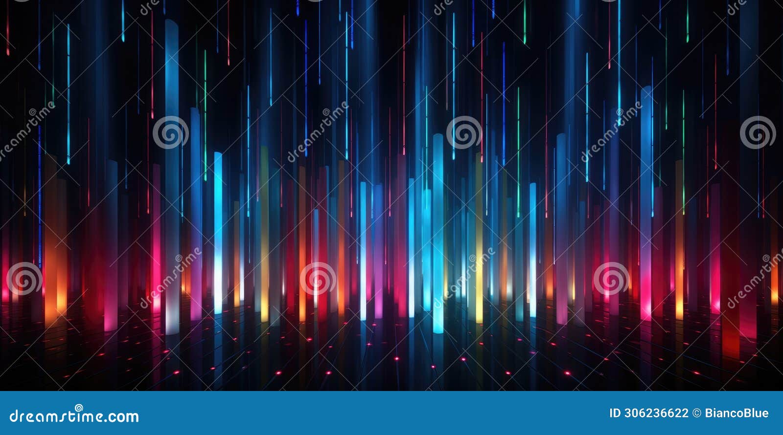 Abstract Light Technology Background Glows in Dark of Comeliness Stock ...