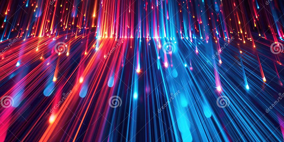 Abstract Light Technology Background Glows in Dark of Comeliness Stock ...