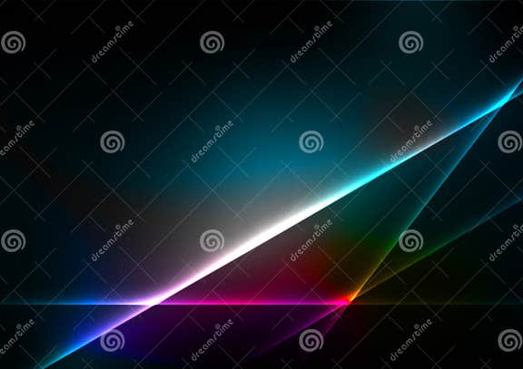 Abstract Light Technology Concept Design. Neon Abstract, Reflection ...