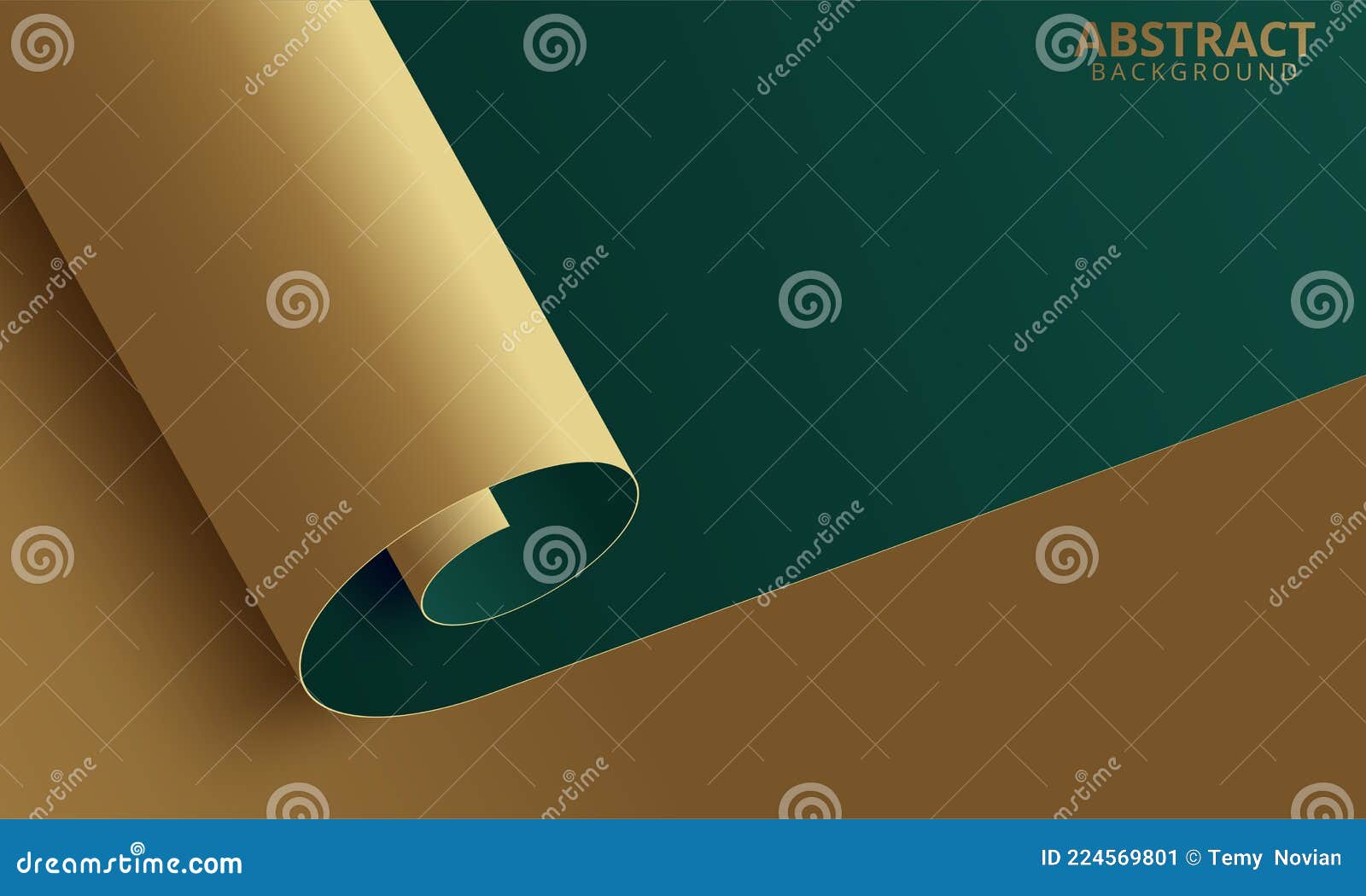 Abstract Light Template with Curved Wrapping Paper in Rolled Style ...