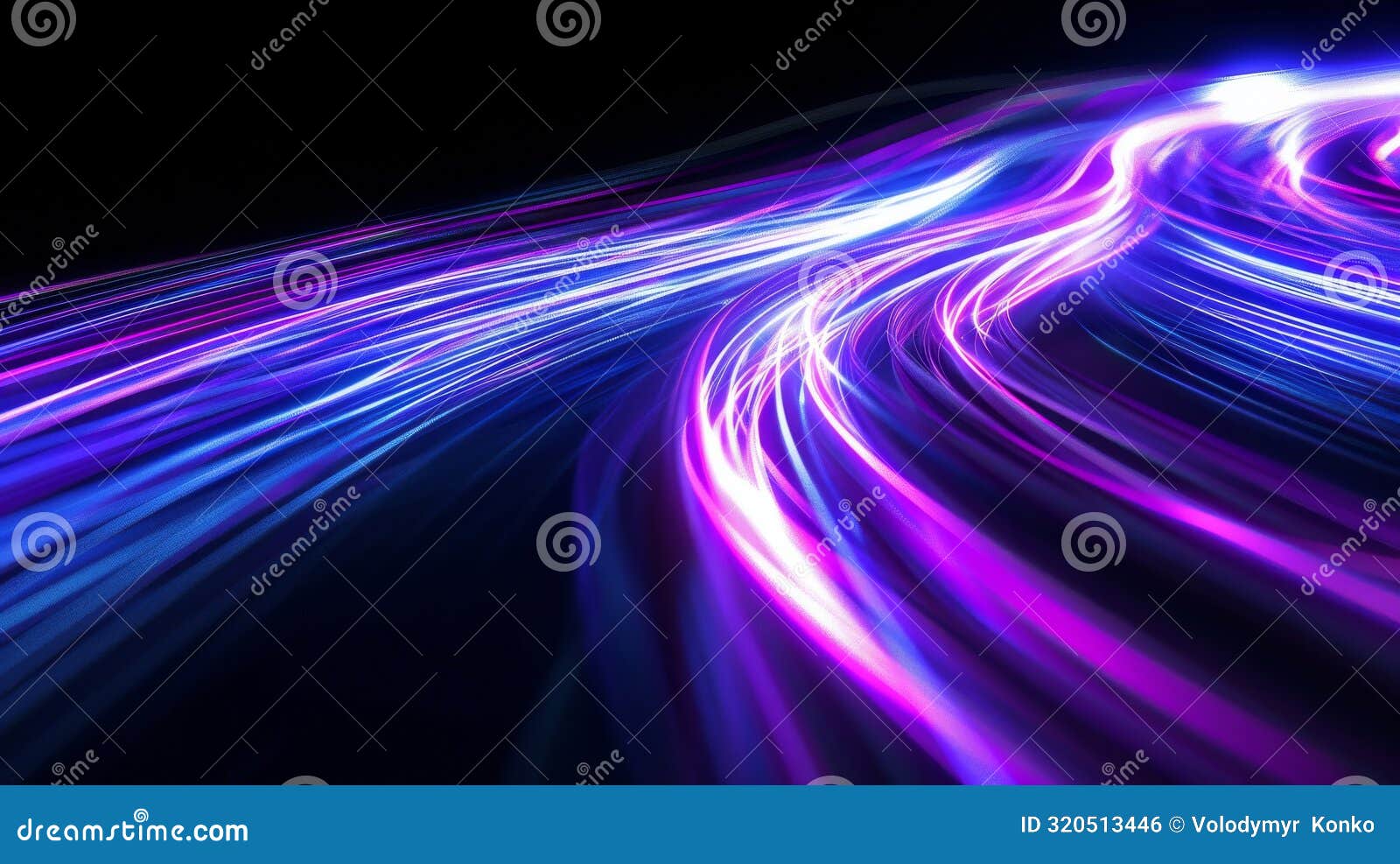 Abstract Light Trails with Neon Purple and Blue Colors Stock Photo ...