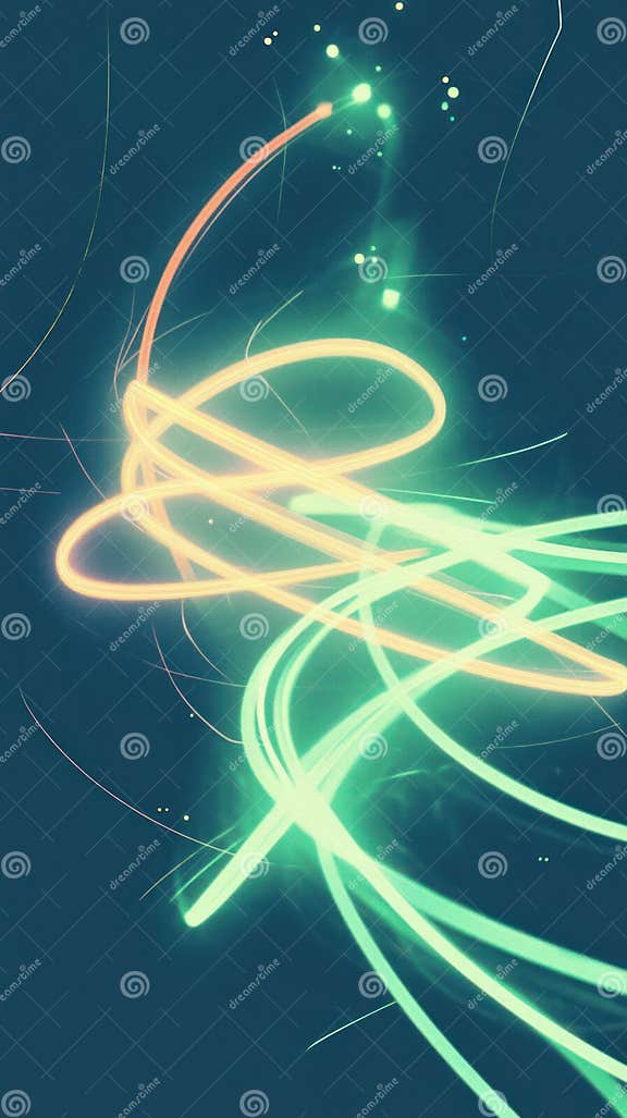 Abstract Light Trails in Vibrant Colors Creating a Dynamic Visual ...