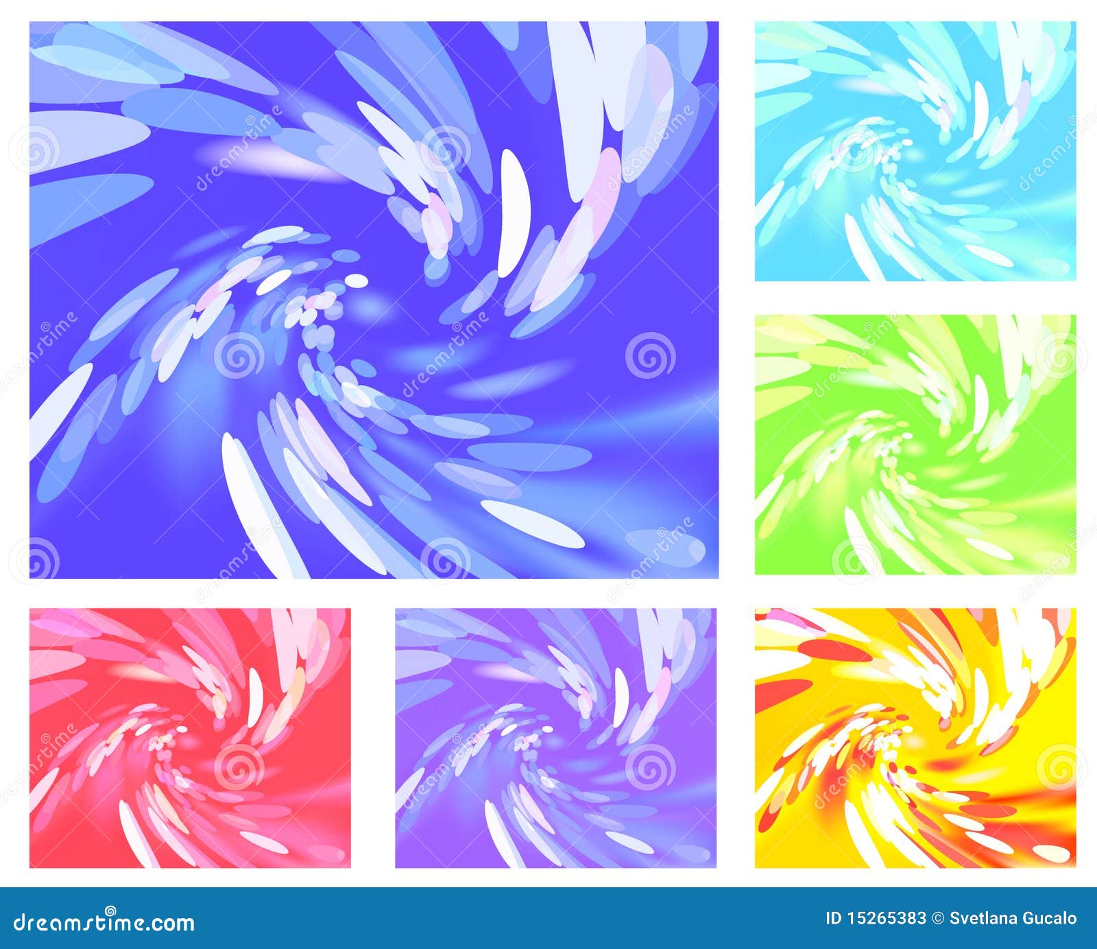 Abstract Light Vortex Different Colors Stock Vector - Illustration of ...