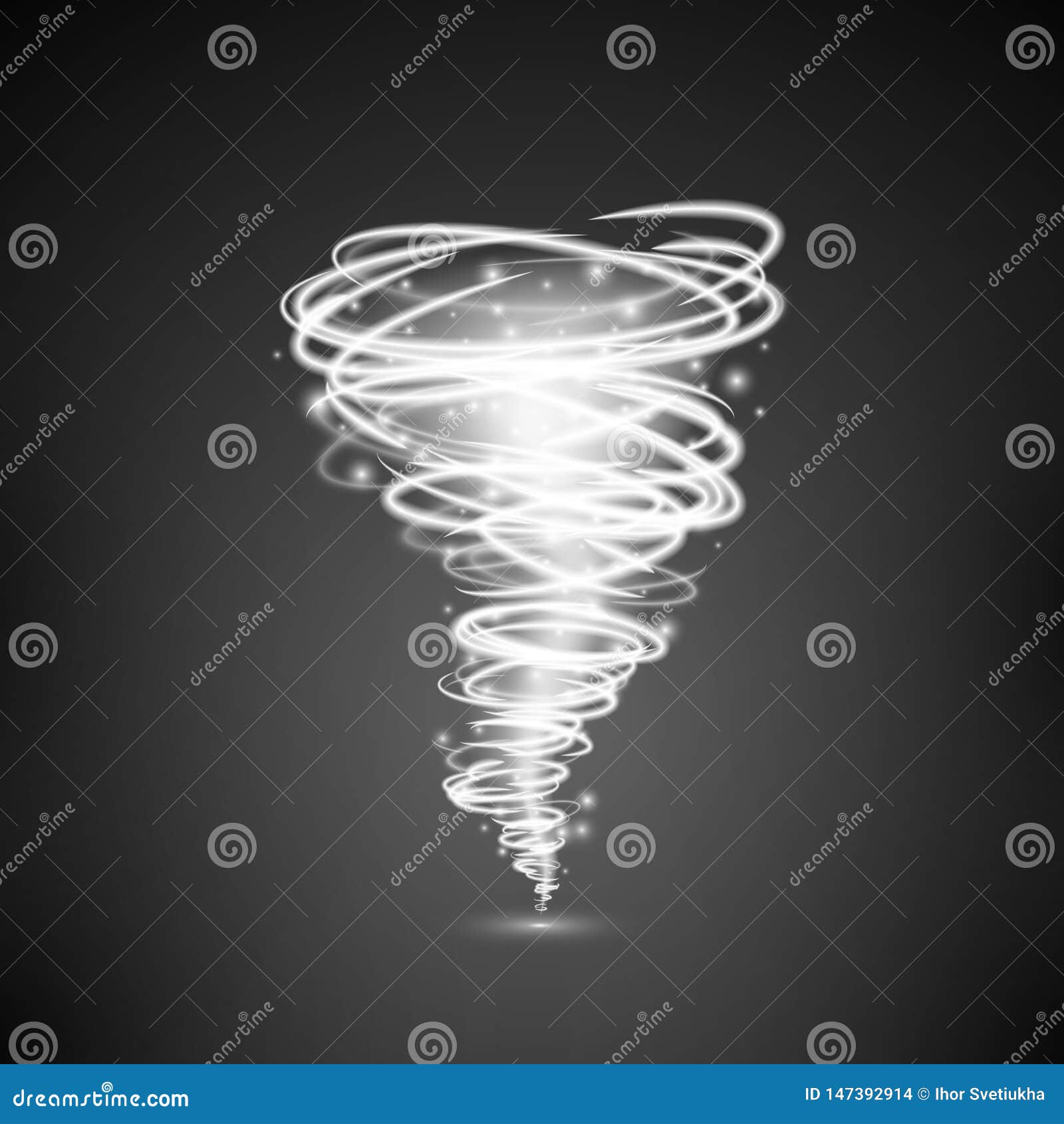 Abstract Light Vortex Tornado Magical Illumination. Effect Of Whirlwind ...