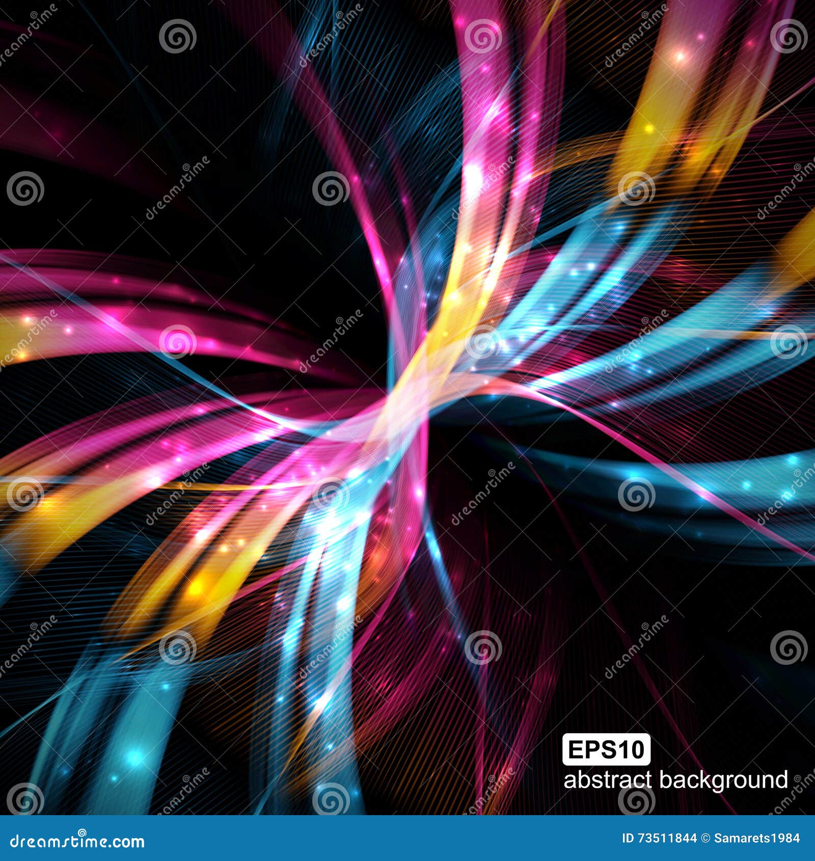 Abstract Light Wave Futuristic Background. Stock Vector - Illustration ...