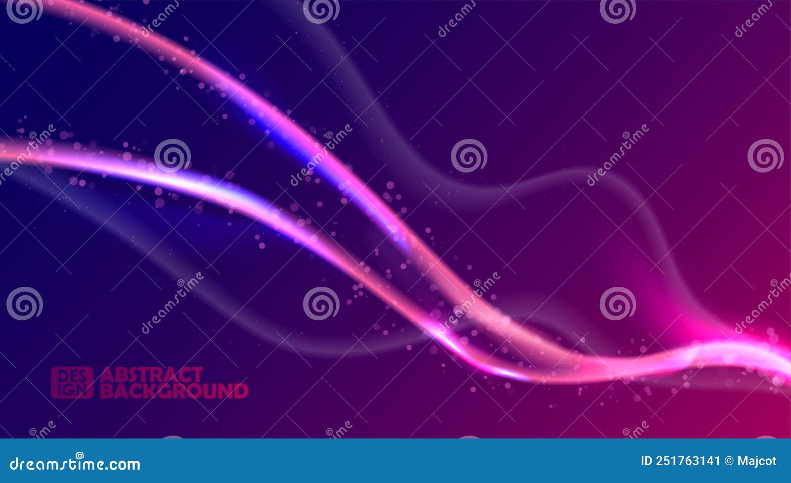 Abstract light wave lines stock vector. Illustration of effect - 251763141
