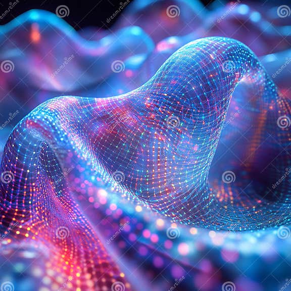 Abstract Light Waves with Colorful Patterns and Depth. Stock ...