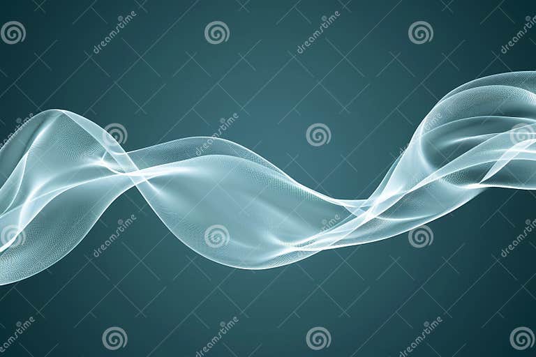 Abstract Light Waves Creating a Fluid, Dynamic Form on a Dark ...