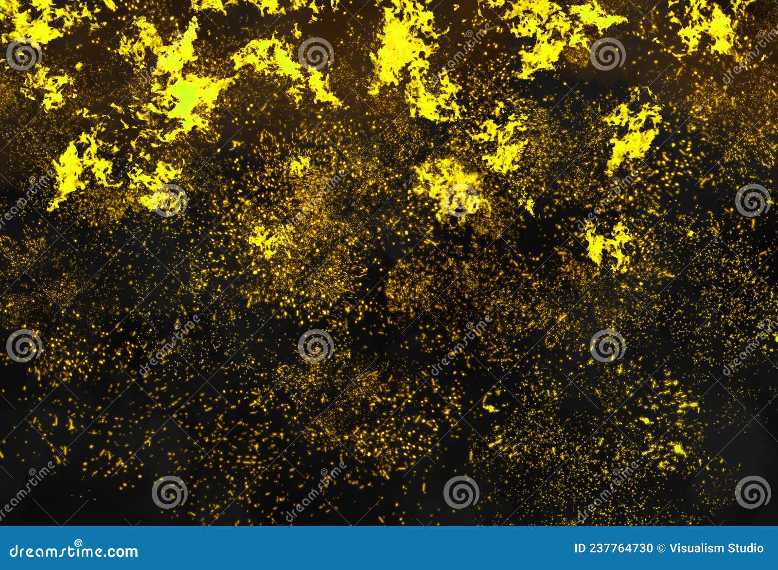 Abstract Light Yellow Blaze Fire Flame Glitter Vintage Particles ...