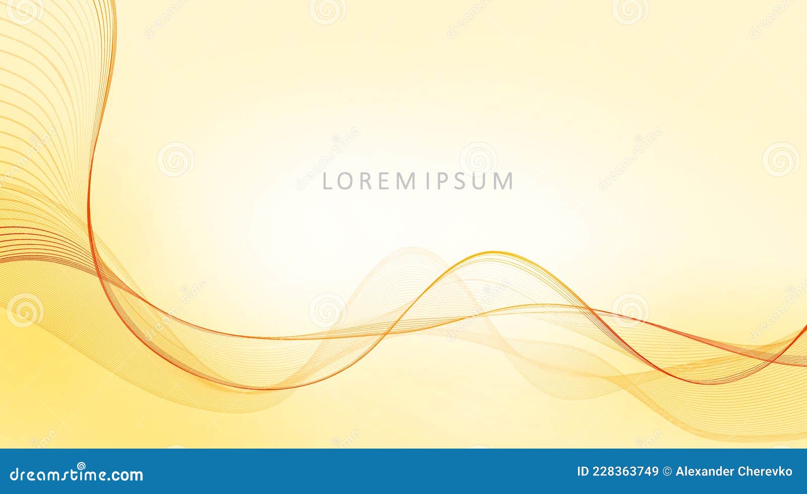 Abstract Light Yellow Gradient Design, Minimal Brown Flowing Wave ...