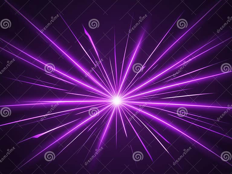 Abstract Lighting Effect Dot Neon Purple Light Ray on a Dark Purple ...