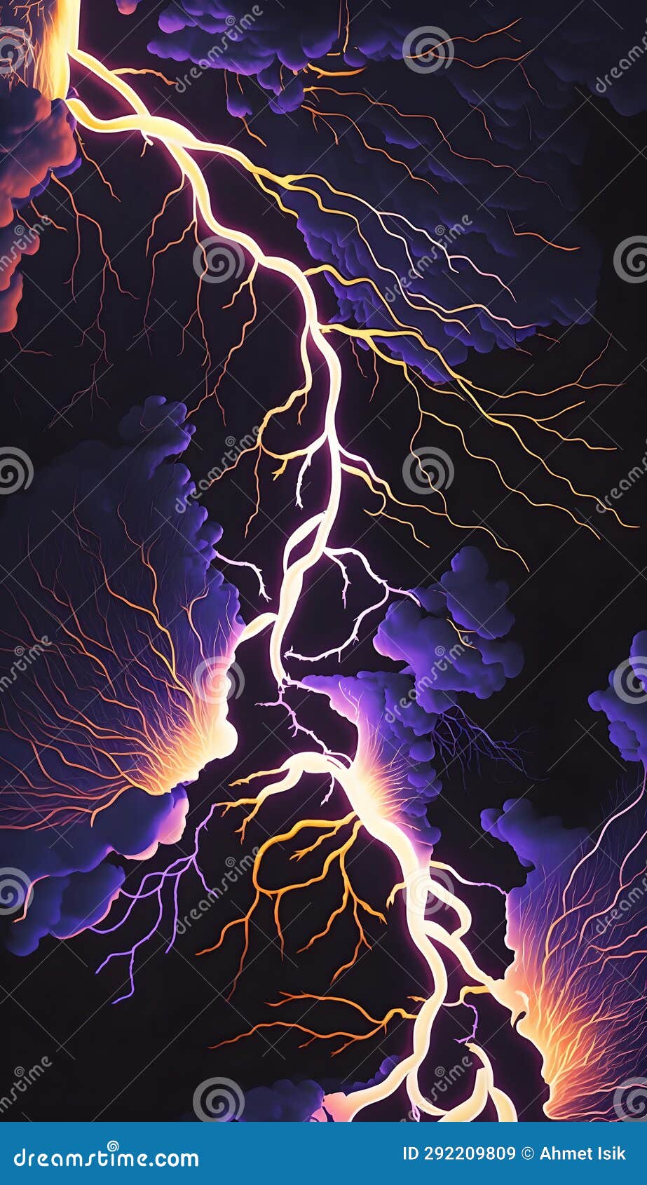 Abstract Lightning Background Stock Illustration - Illustration of ...