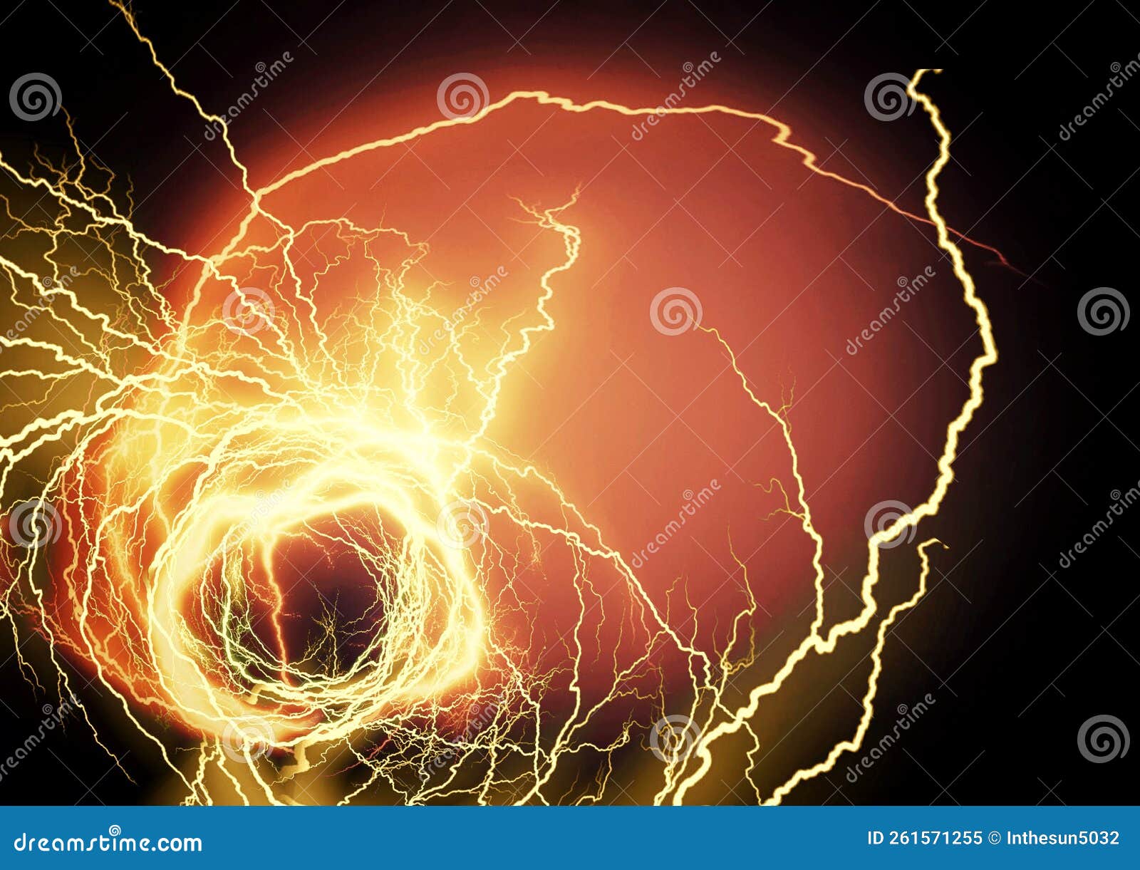 Abstract Lightning Bolt Lighting Up the Darkness in a Storm Concept ...