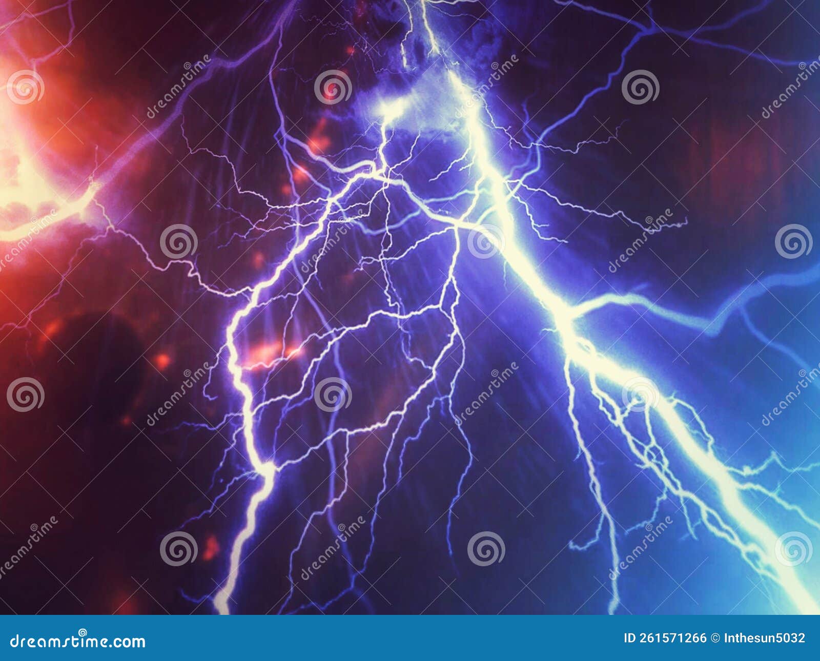 Abstract Lightning Bolt Lighting Up the Darkness in a Storm Concept ...