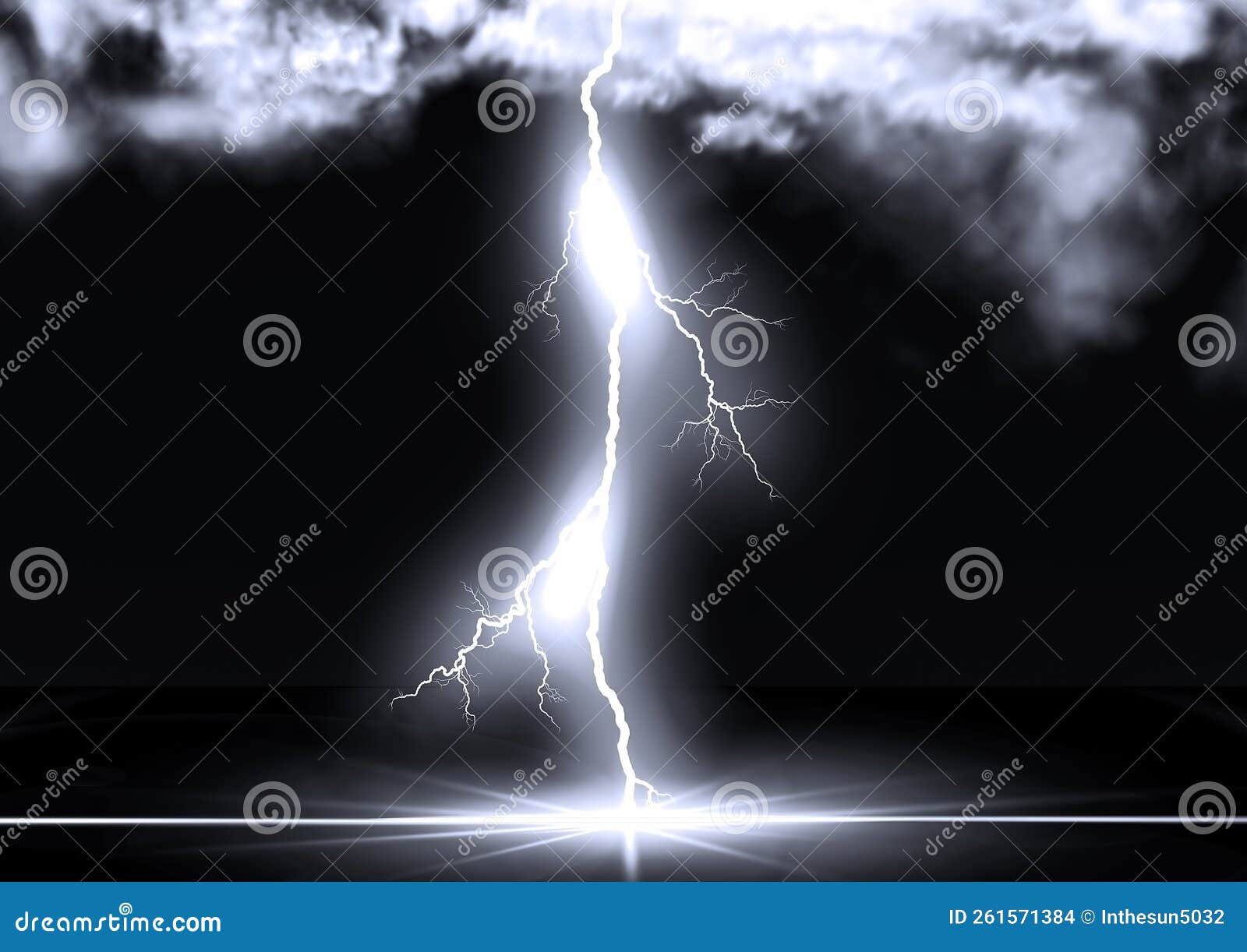 Abstract Lightning Bolt Lighting Up the Darkness in a Storm Concept ...