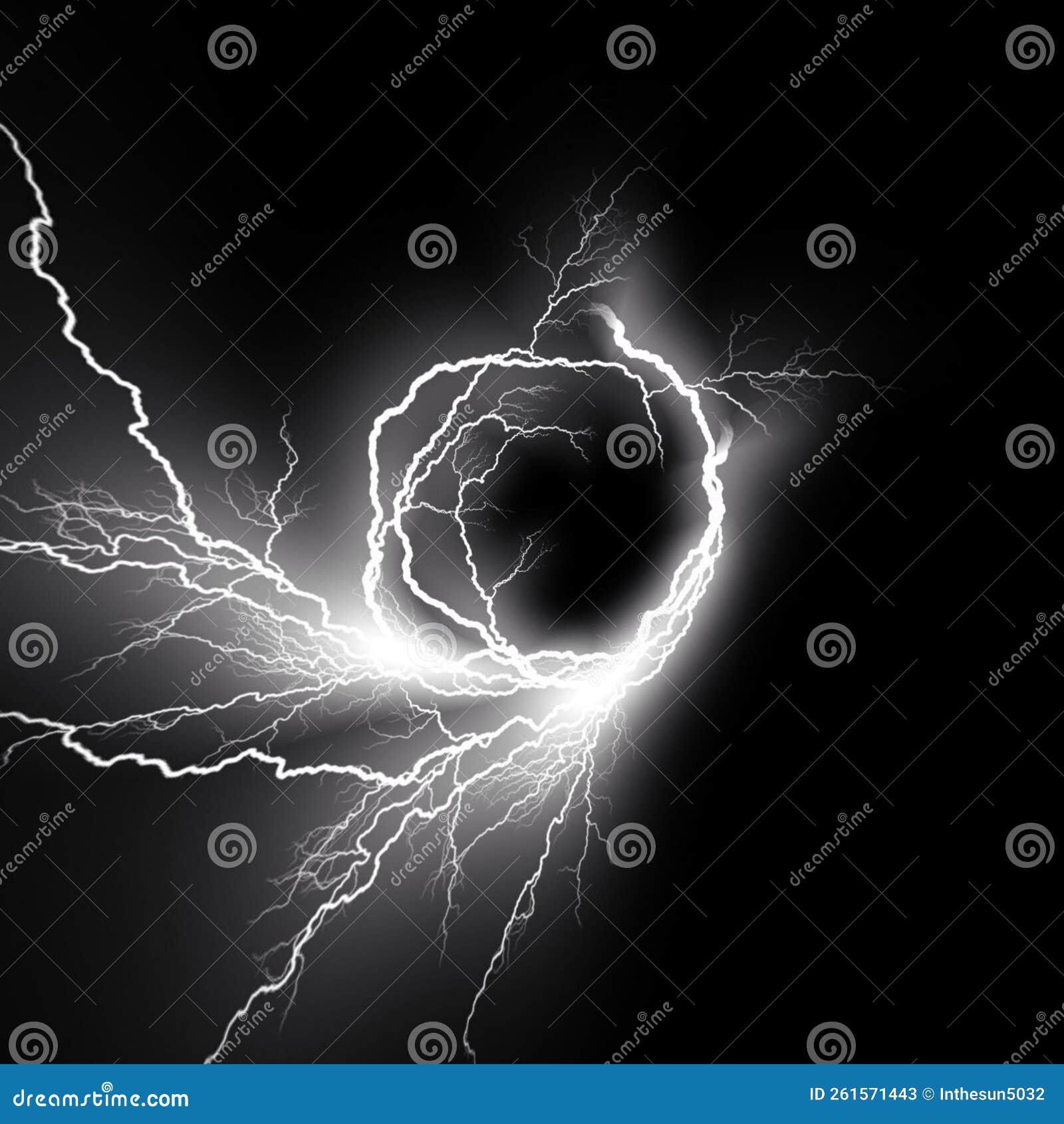 Abstract Lightning Bolt Lighting Up the Darkness in a Storm Concept ...