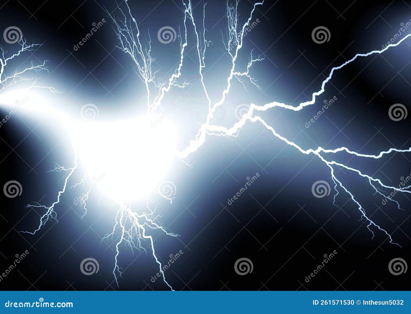 Abstract Lightning Bolt Lighting Up the Darkness in a Storm Concept ...