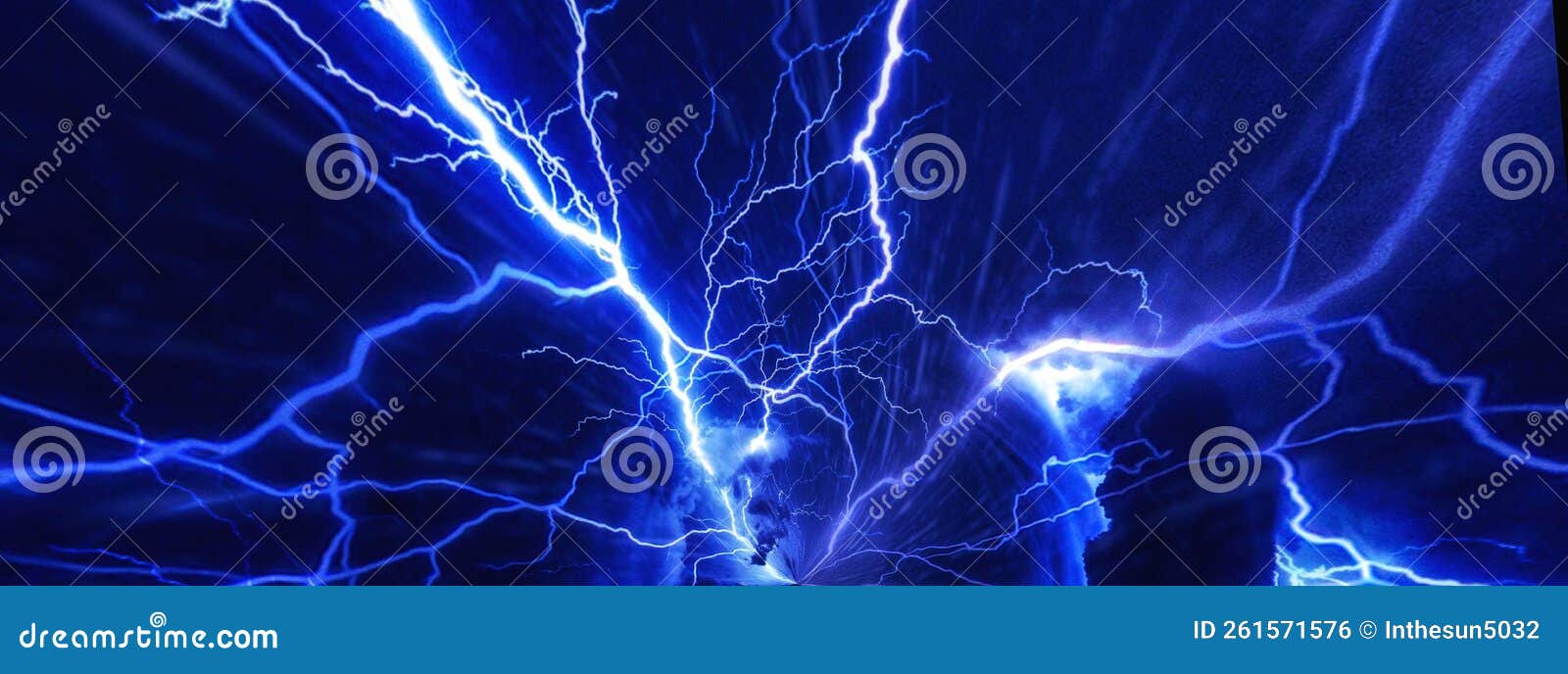 Abstract Lightning Bolt Lighting Up the Darkness in a Storm Concept ...