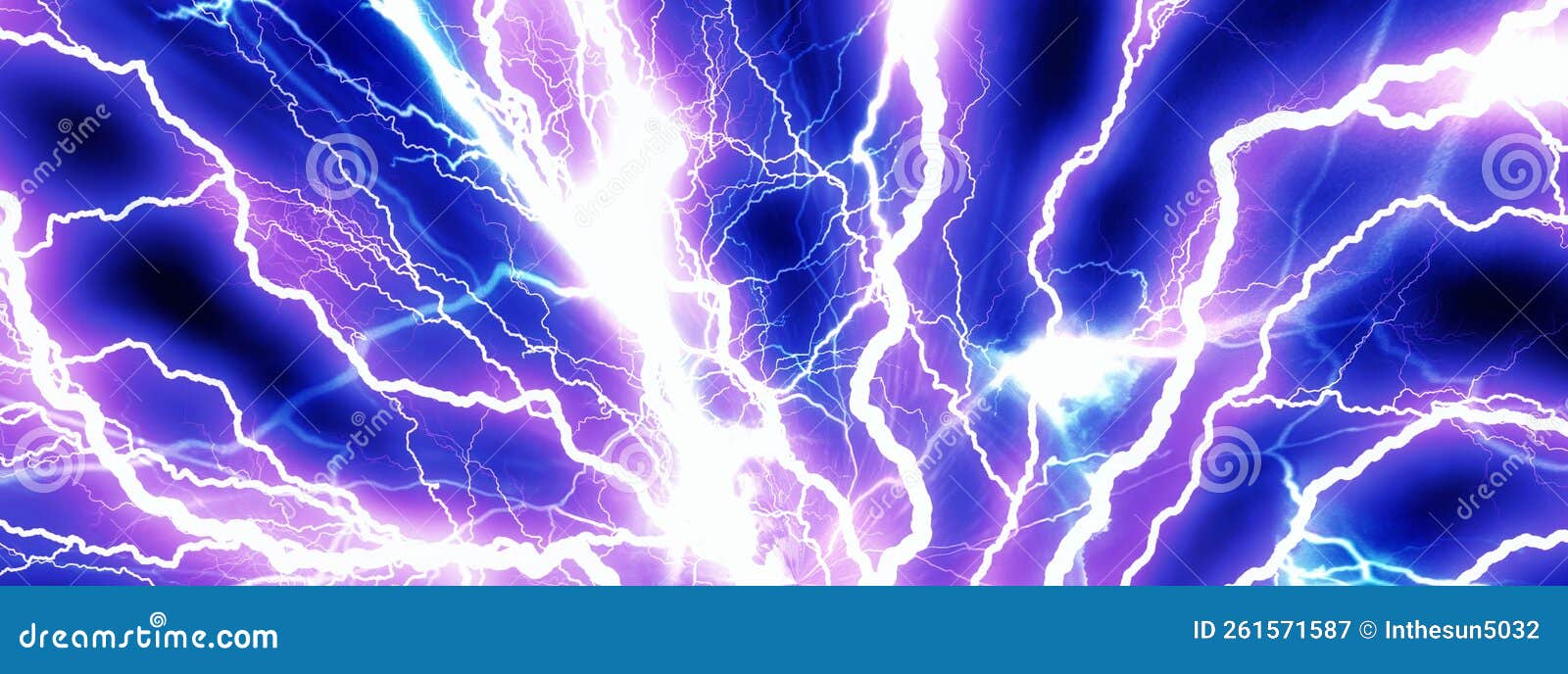 Abstract Lightning Bolt Lighting Up the Darkness in a Storm Concept ...