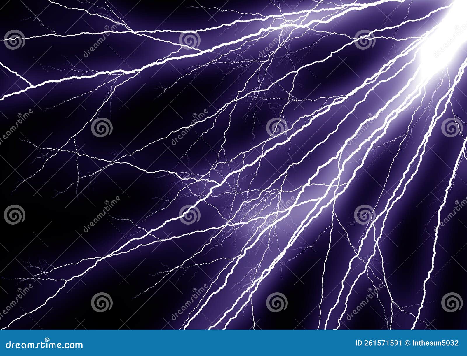 Abstract Lightning Bolt Lighting Up the Darkness in a Storm Concept ...