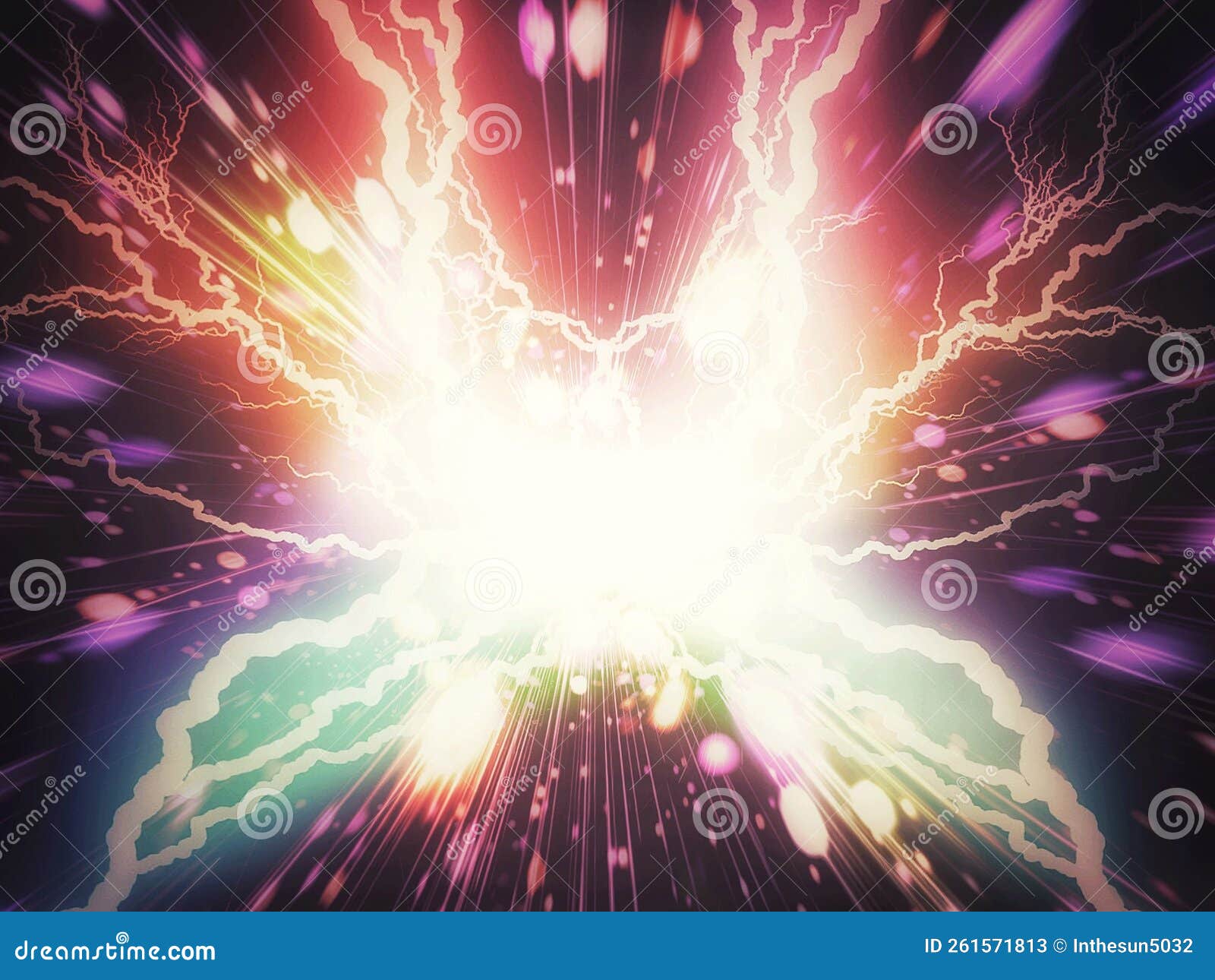 Abstract Lightning Bolt Lighting Up the Darkness in a Storm Concept ...