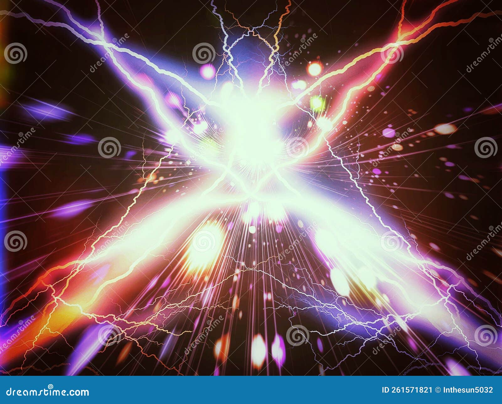 Abstract Lightning Bolt Lighting Up the Darkness in a Storm Concept ...