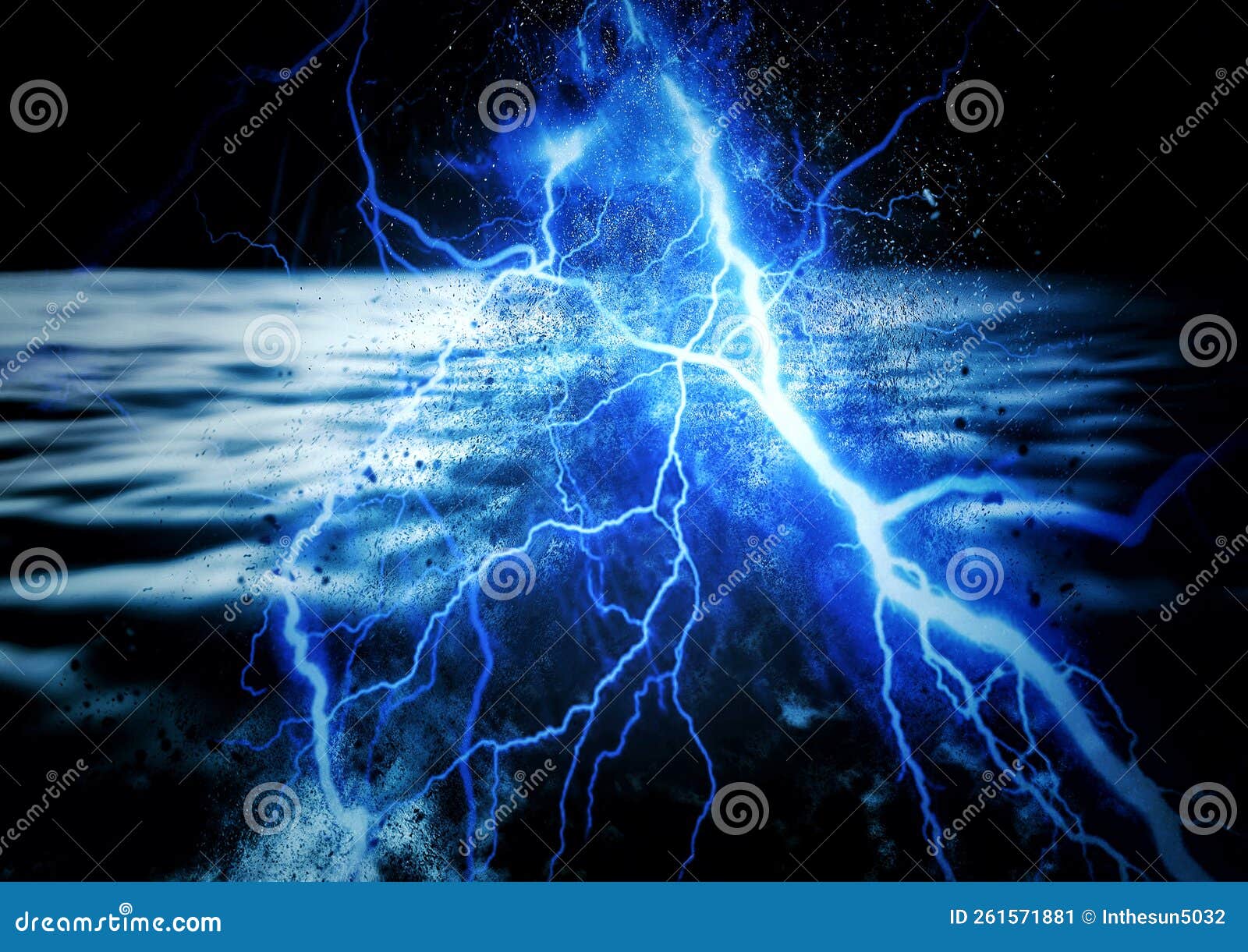 Abstract Lightning Bolt Lighting Up the Darkness in a Storm Concept ...