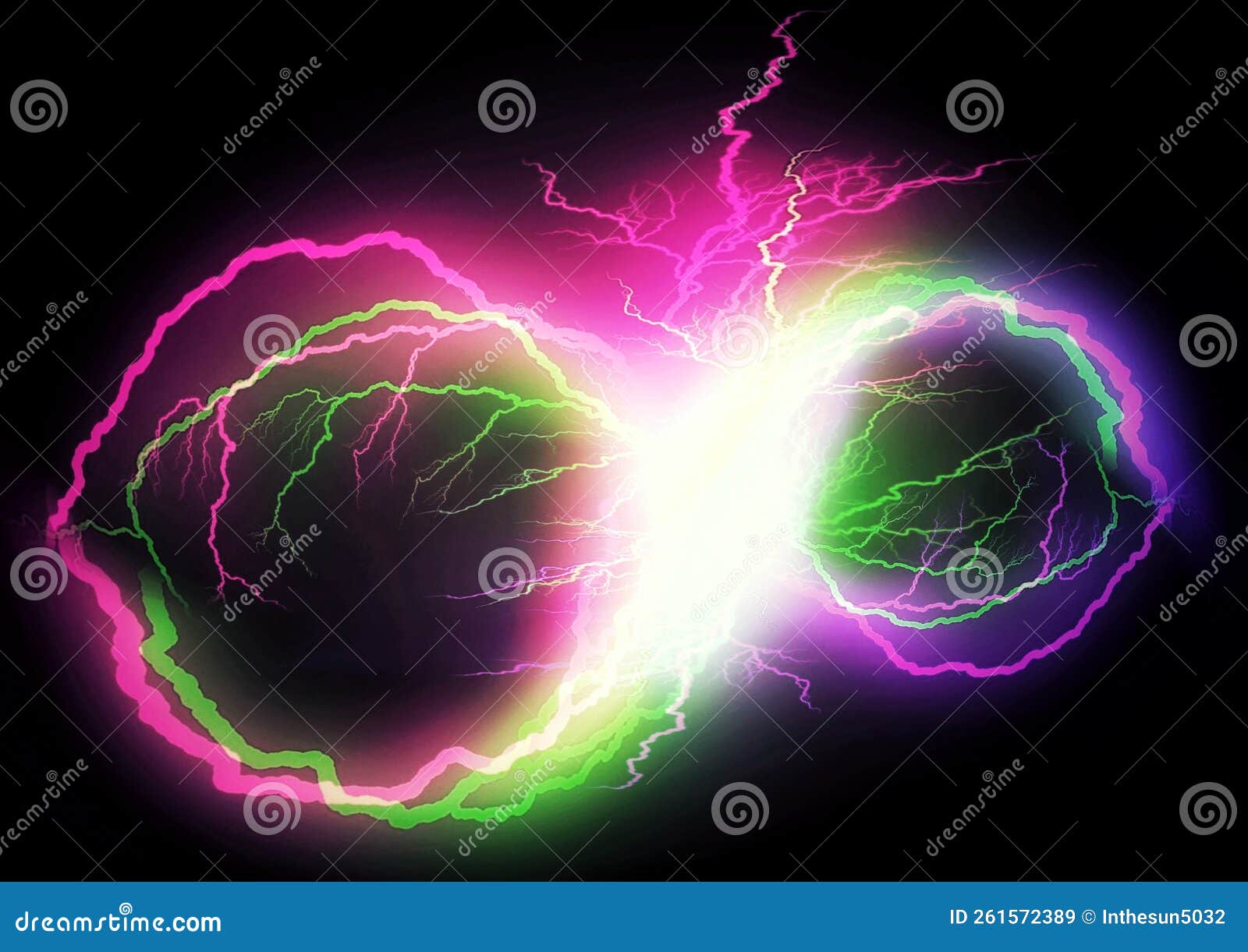 Abstract Lightning Bolt Lighting Up the Darkness in a Storm Concept ...